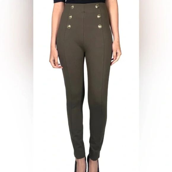 Zara | Pants & Jumpsuits | Zara High Rise Buttoned Leggings | Poshmark